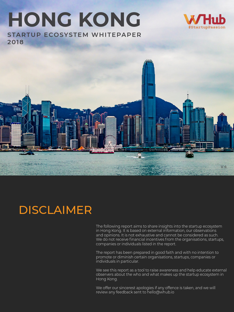 HK Startup Ecosystem WhitePaper 2018 | PDF | Cost Of Living ...