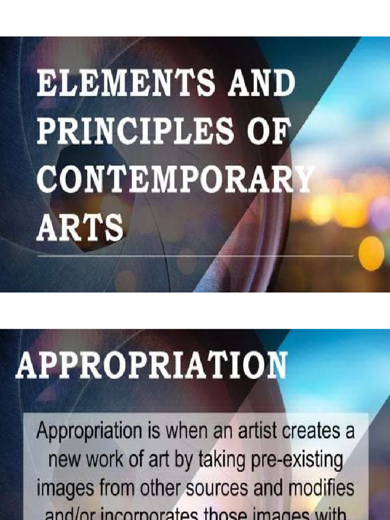 Elements and Principle of Arts 1 | PDF