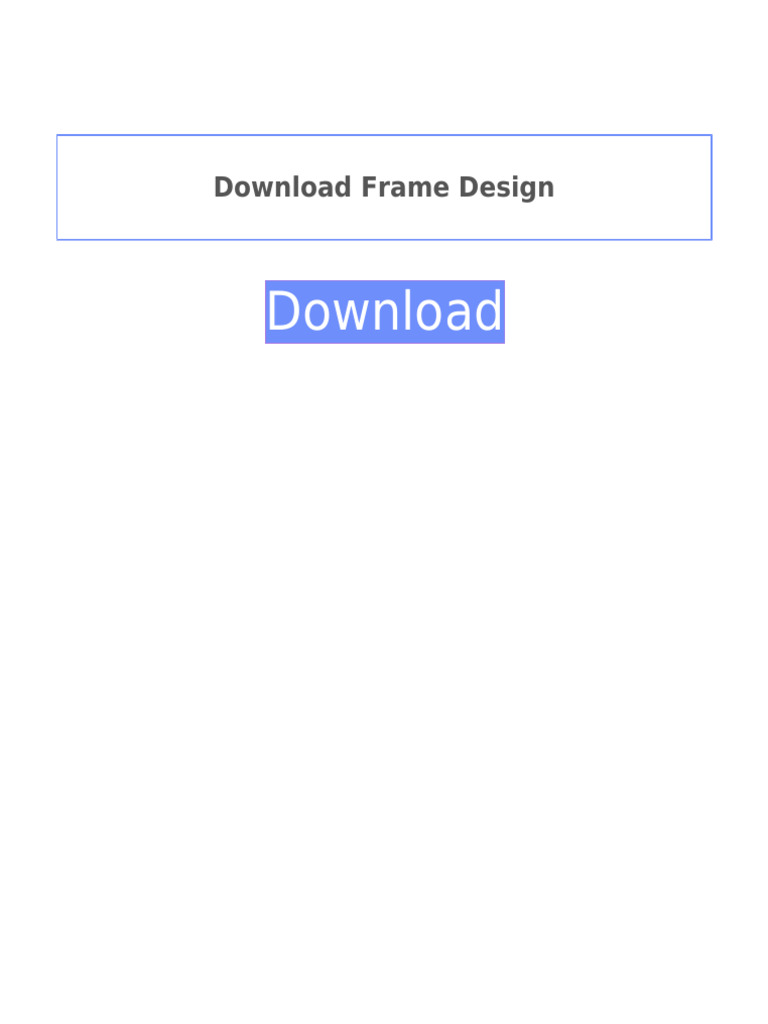 ? Download [BEST] Frame Design | PDF