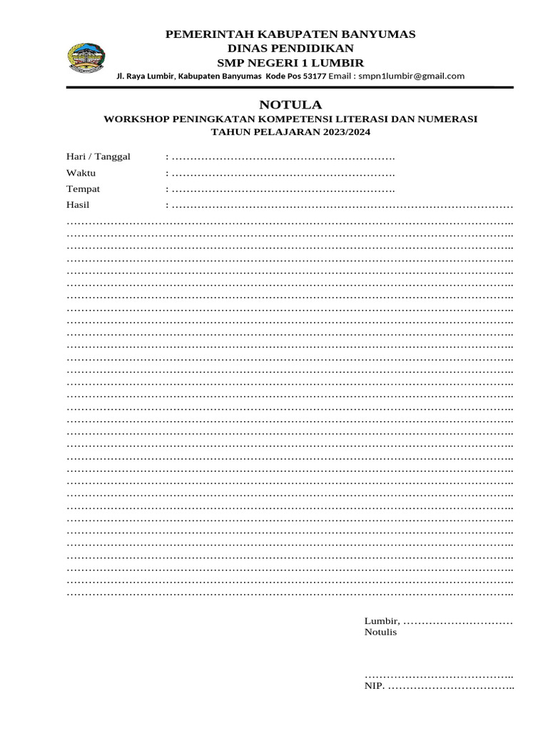 Notula Workshop | PDF