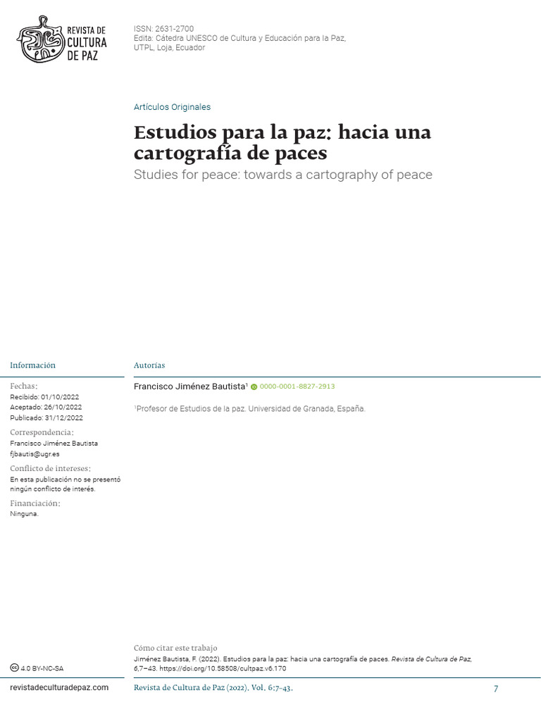 cartografía de paces | PDF | Paz | Violencia