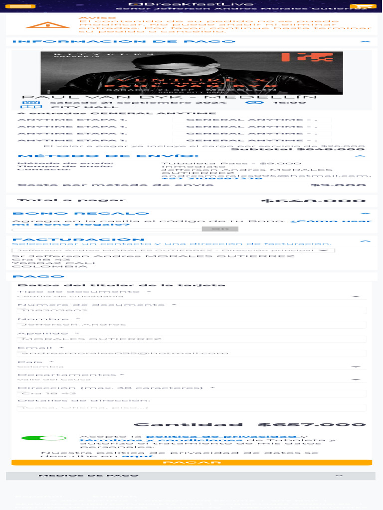 Compra Entradas Paul Van Dyk Medellín | PDF