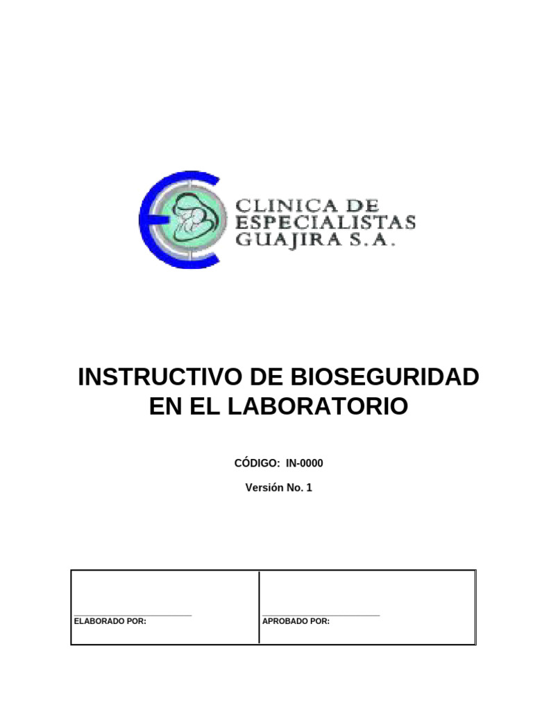 Manual de Bioseguridad en El Laboratorio Clinico 1 | PDF | Laboratorios | Esterilización ...