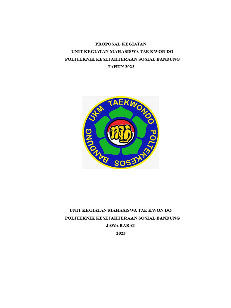 Open Recruitment UKM Taekwondo 2023 | PDF