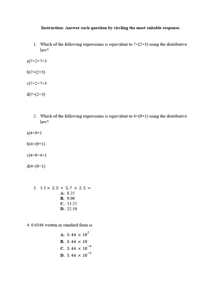 Past Paper Practice Questions MCQ | PDF | Business | Money