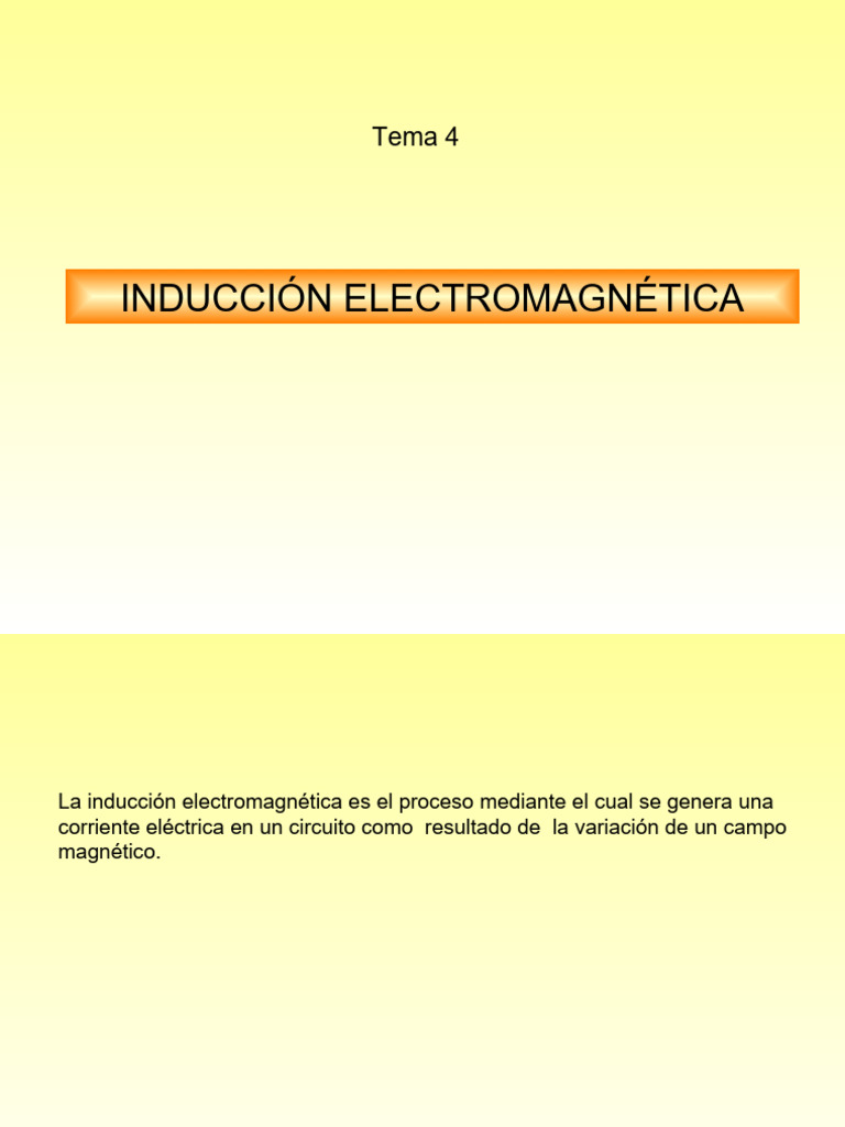 Inducción Electromagnética | PDF | Inducción electromagnética | Corriente eléctrica