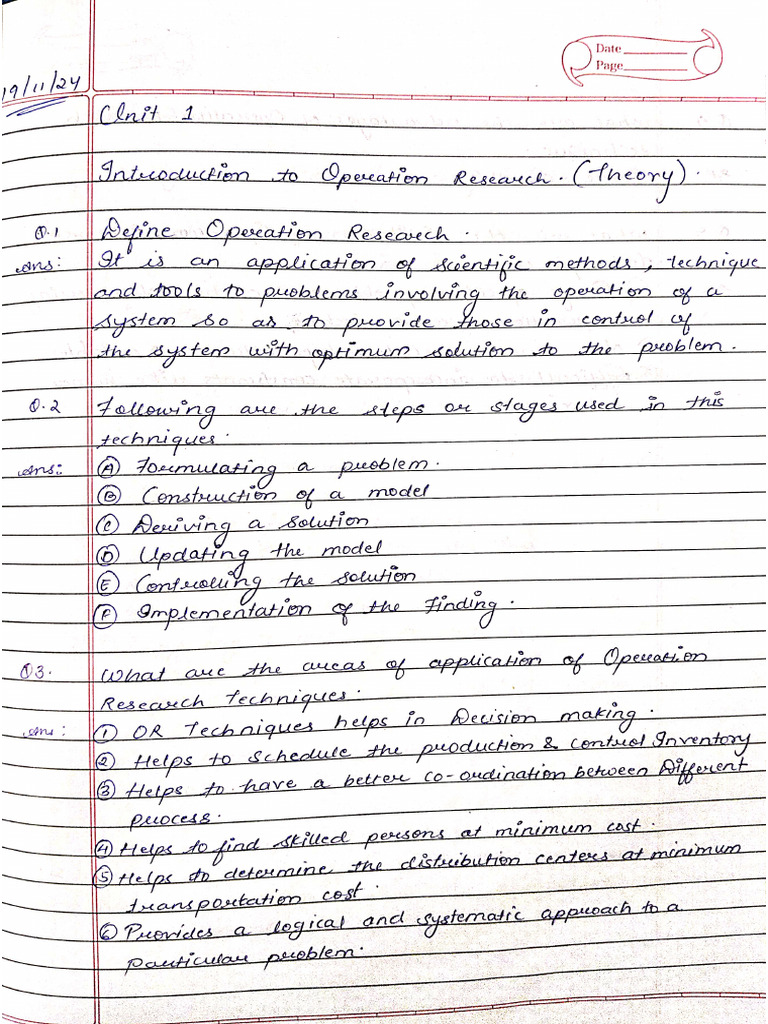 Operation Research - 1 | PDF