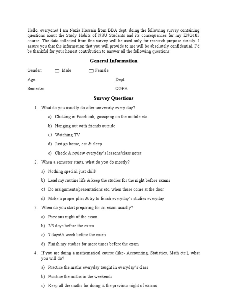 Research Questionnaire | PDF | Survey Methodology | Teaching Mathematics