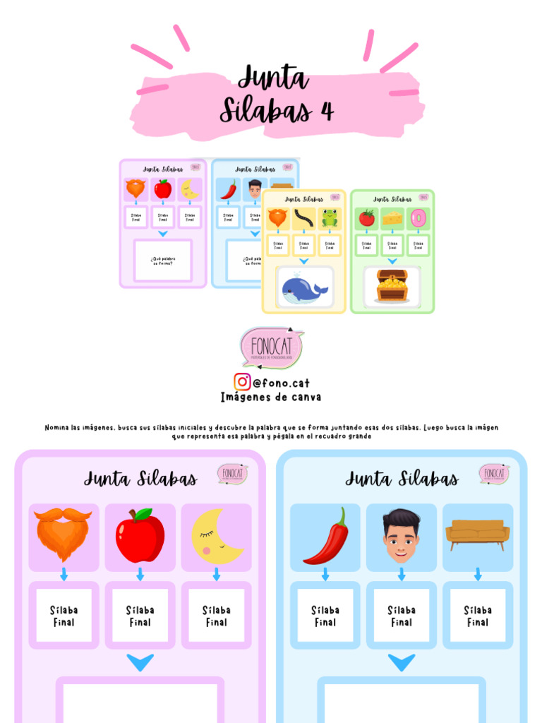 Junta Sílabas 4 | PDF
