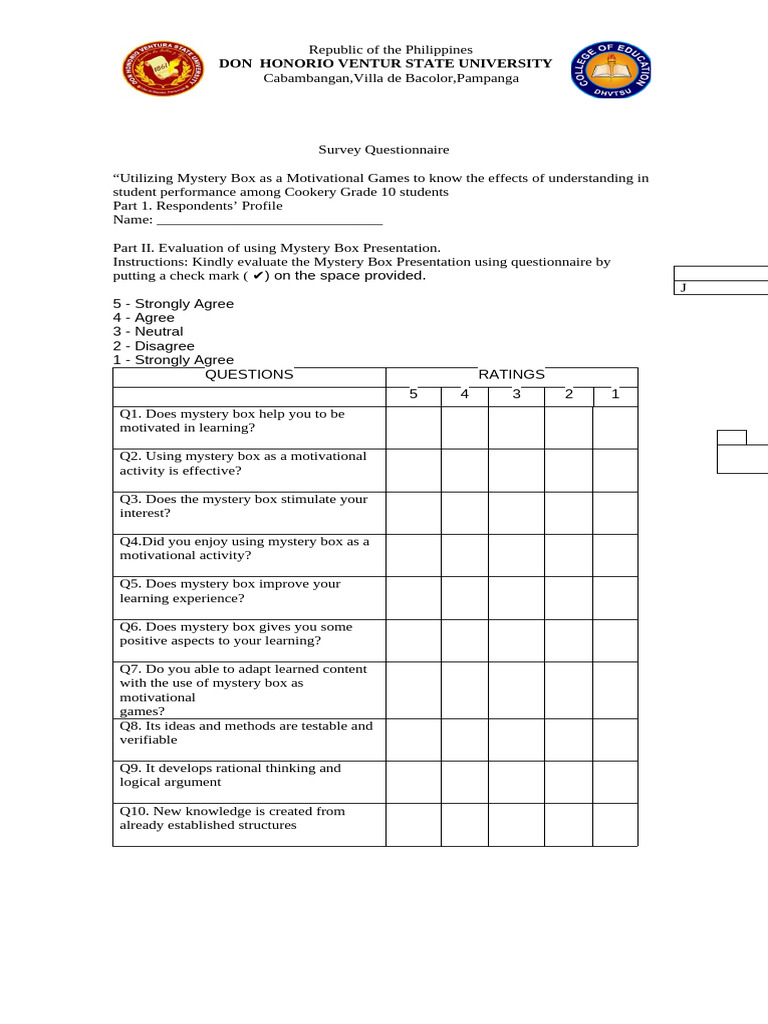 Print Survey Questionnier | PDF