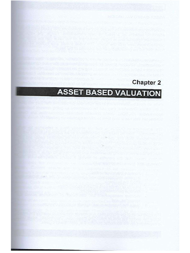 Chapter 2 Asset Based Valuation | PDF