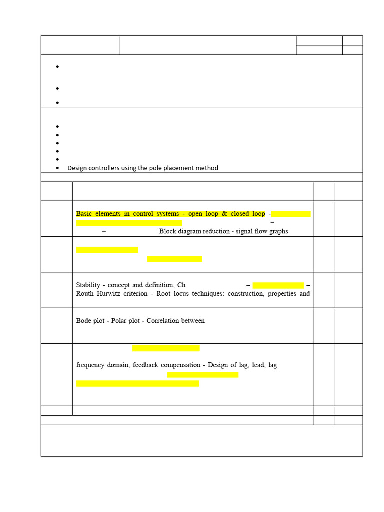 Eee3003 Control-Systems LTP 1.0 1 Eee3003 | PDF | Control Theory ...