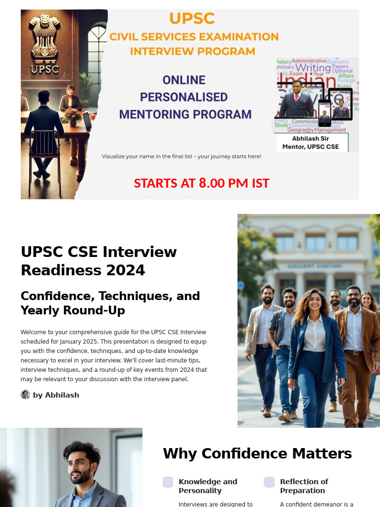 UPSC CSE Interview Readiness Guide 2024 | PDF | Cost Of Living ...