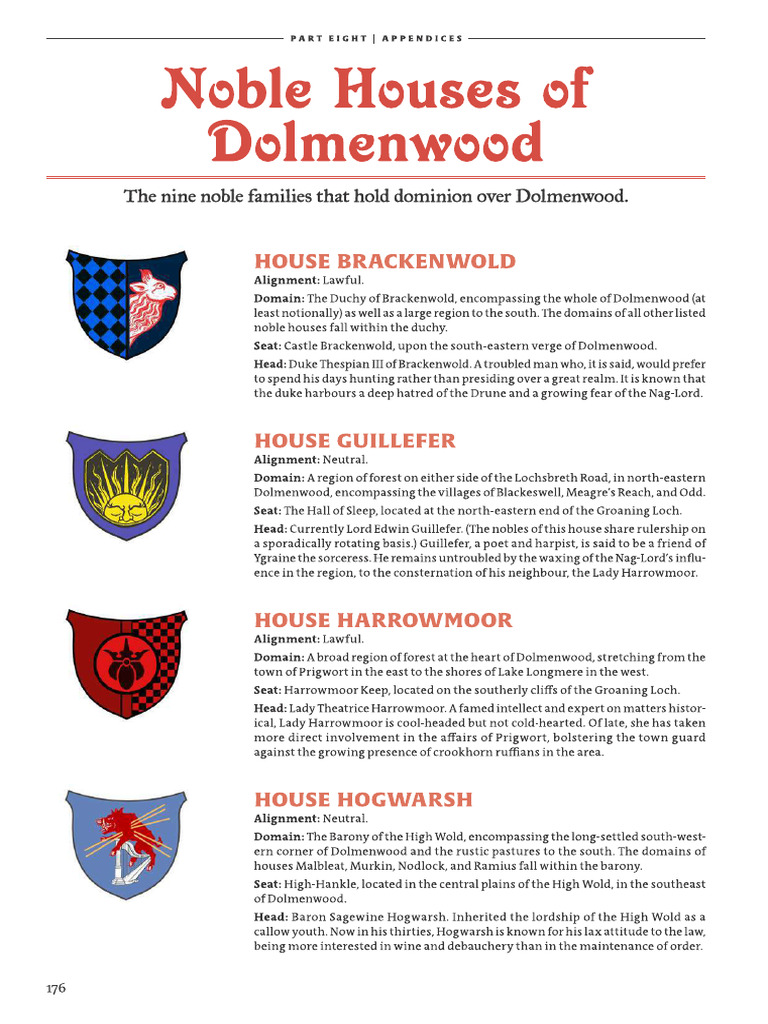 Noble Houses | PDF