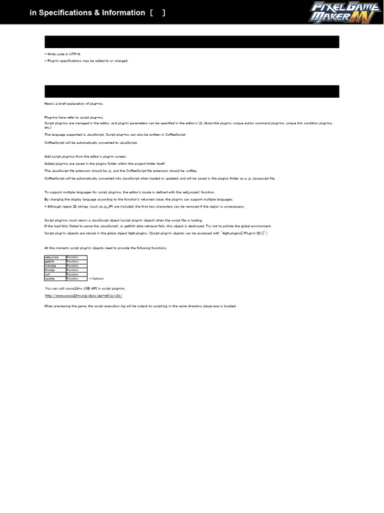 Plug-in_Spec_en | PDF | Java Script | Parameter (Computer Programming)