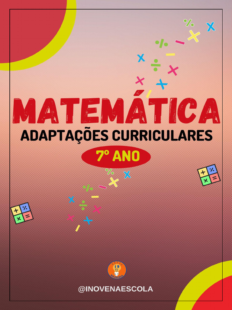Amostra Matemática 7º Adaptações Curriculares @inovenaescola | PDF ...