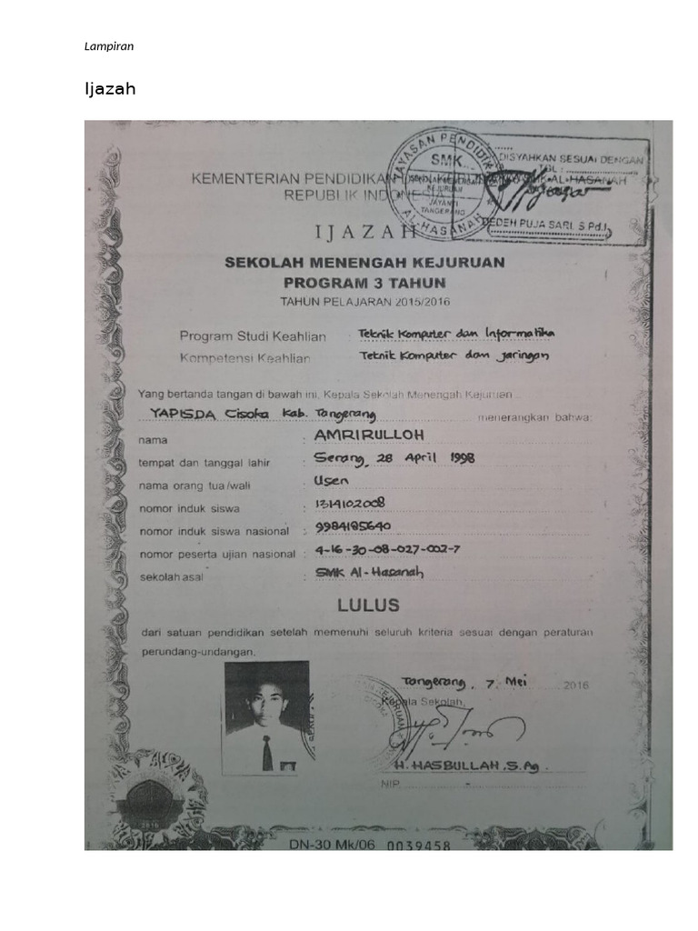 CV Amri Rulloh | PDF