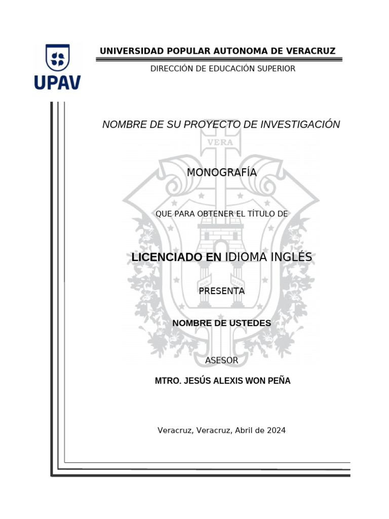 Caratula de UPAV | PDF