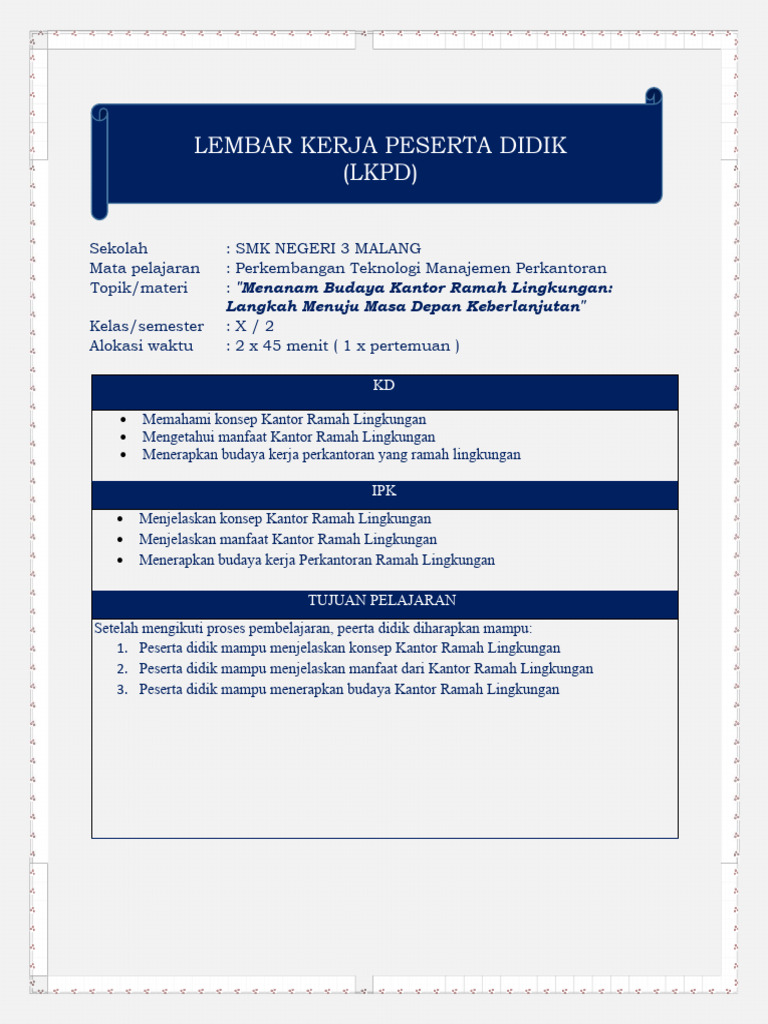 Handout contoh | PDF