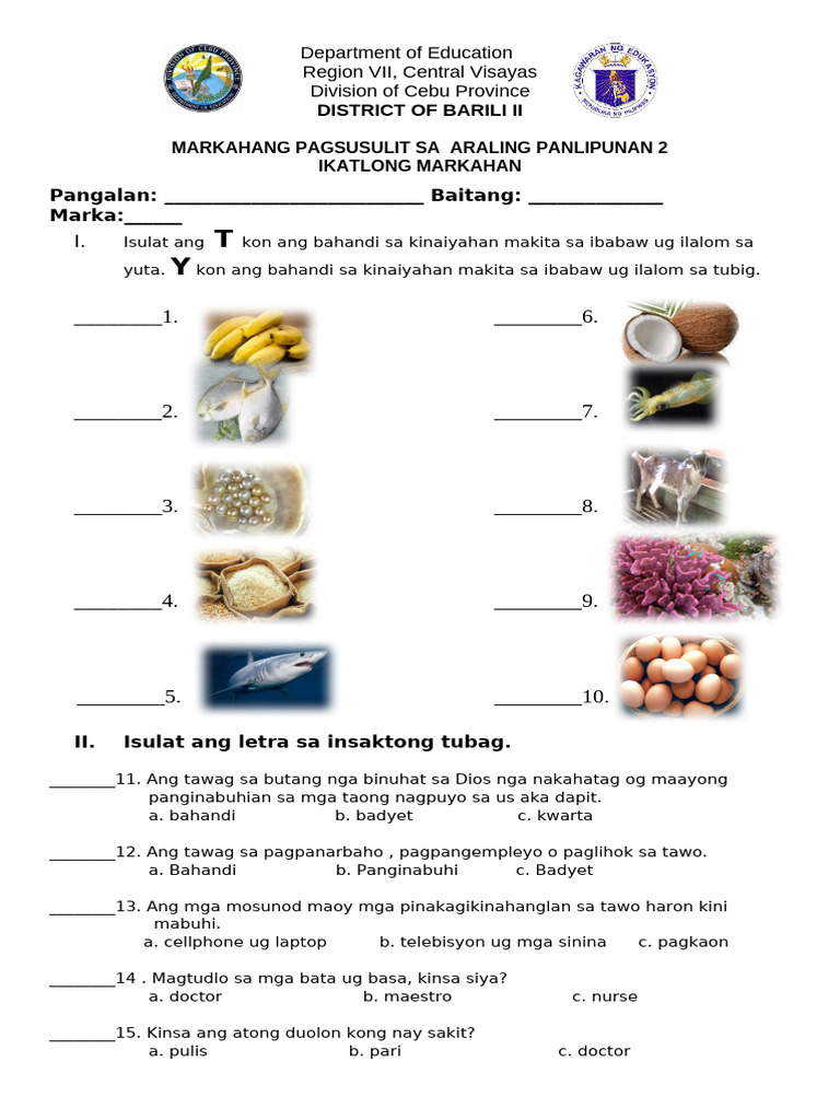 Araling Panlipunan 3rd Quarter | PDF