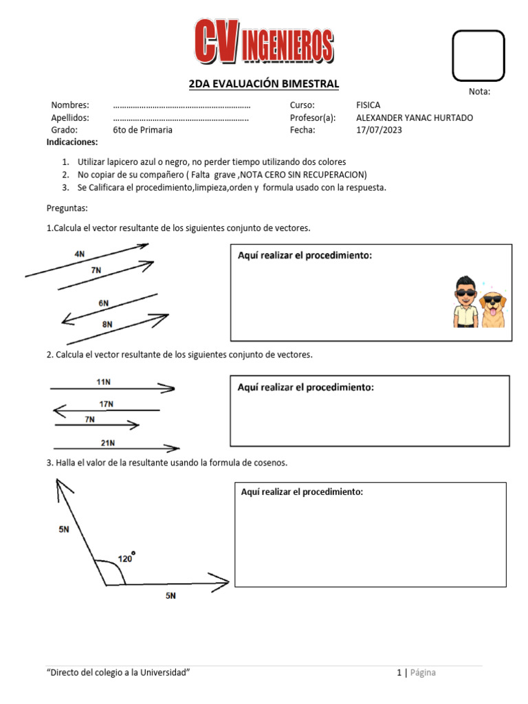 2do Ex Bimestral de 6to de Prim. | PDF