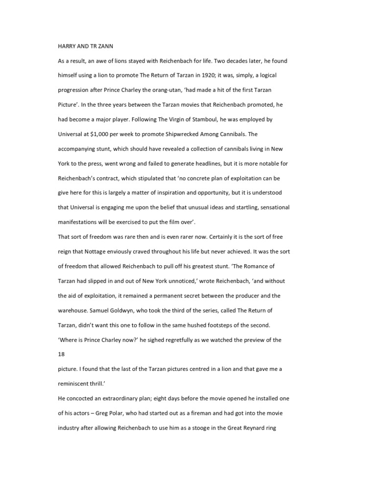 One of The Great Harry Reichenbach Publicity Stunts | PDF | Leisure