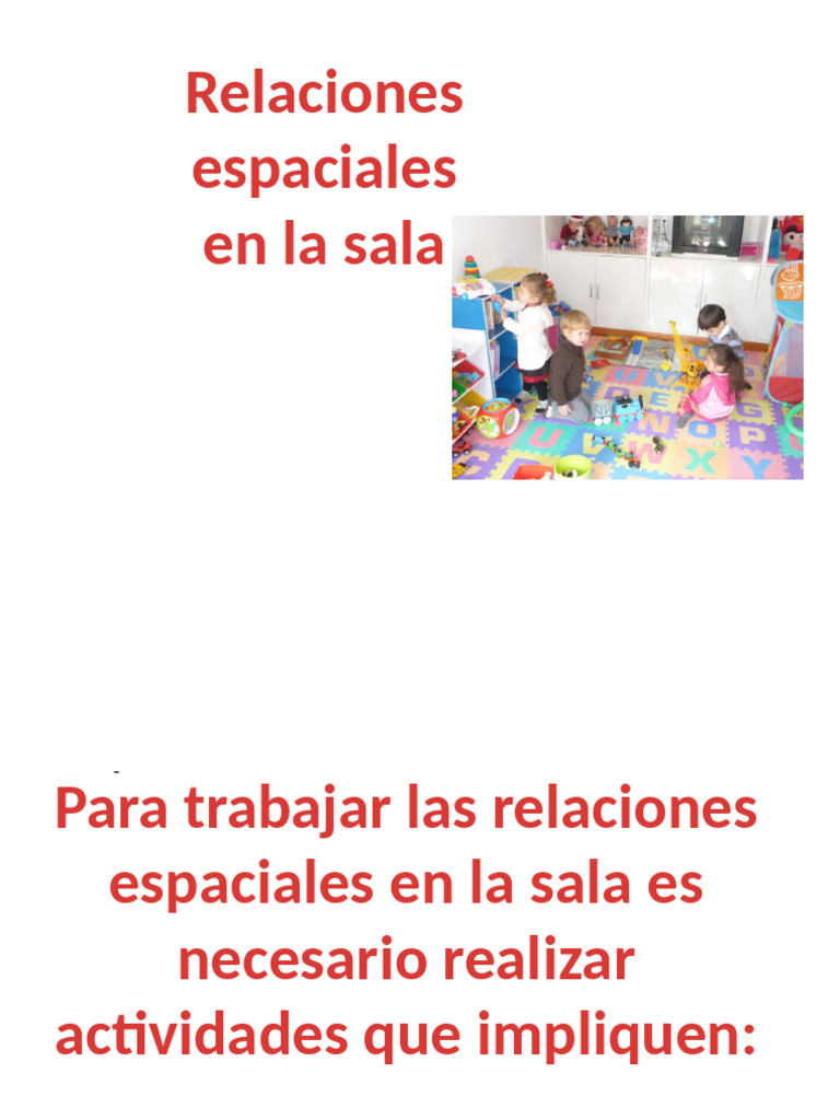 Relaciones Espaciales en La Sala | PDF | Cognición | Ciencia cognitiva