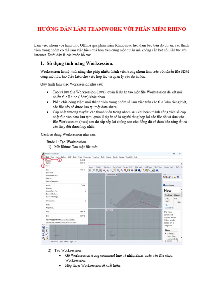 Huong Dan Lam Viec Teamwork Voi Phan Mem Rhino | PDF