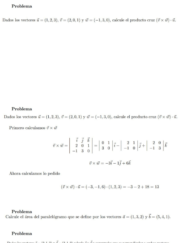 Ejercicios Resueltos - Vectores | PDF