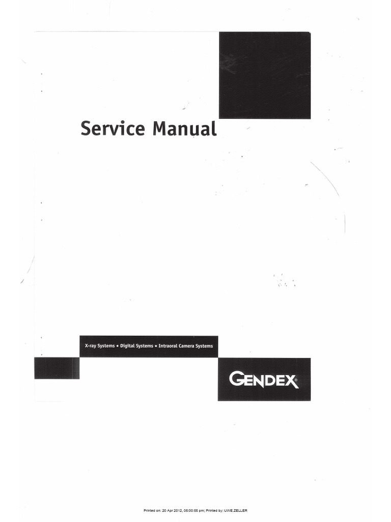 Gendex 9200 Film Service Manual Ceph EN | PDF