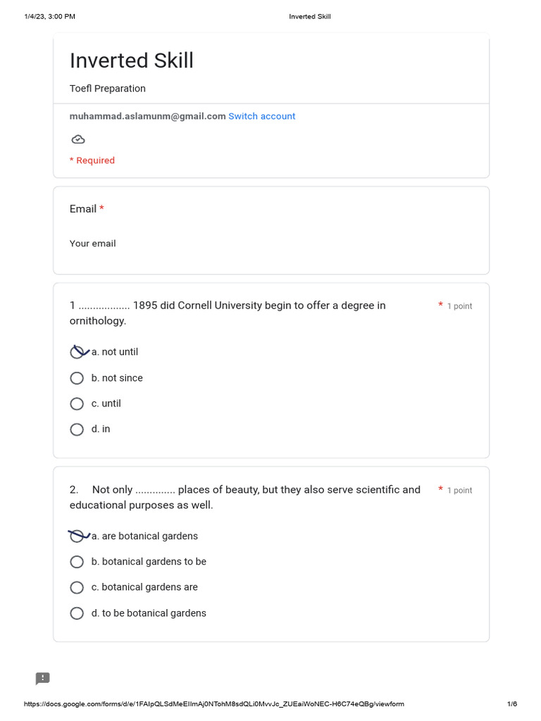 Inverted Skill[1] | PDF