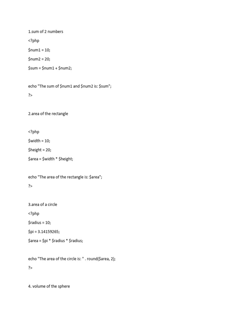 PHP Index 18 Static Programs | PDF | Php | Control Flow