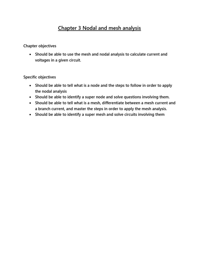 Chapter 3 Nodal and Mesh Rule | PDF | Electrical Network | Electric Current