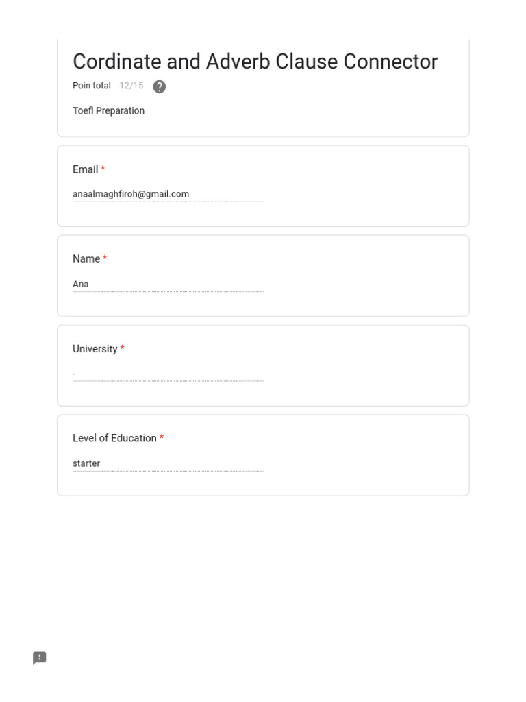 TOEFL Prep: Coordinate & Adverb Clauses | PDF | Earth Sciences ...