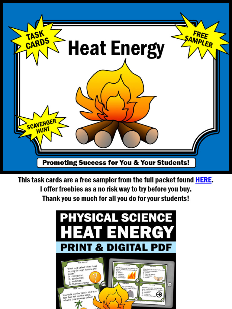Heat Energy: Promoting Success For You & Your Students! | PDF ...