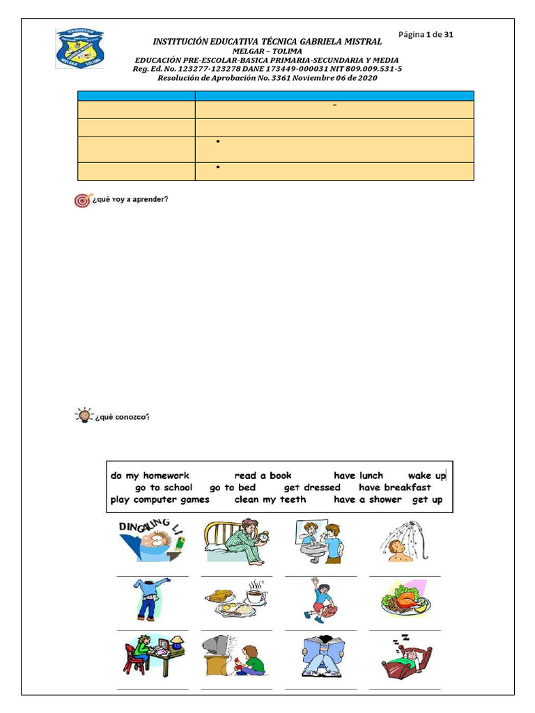 Guía de Inglés para Octavo Grado | PDF | Segundo lenguaje | Idioma en ...