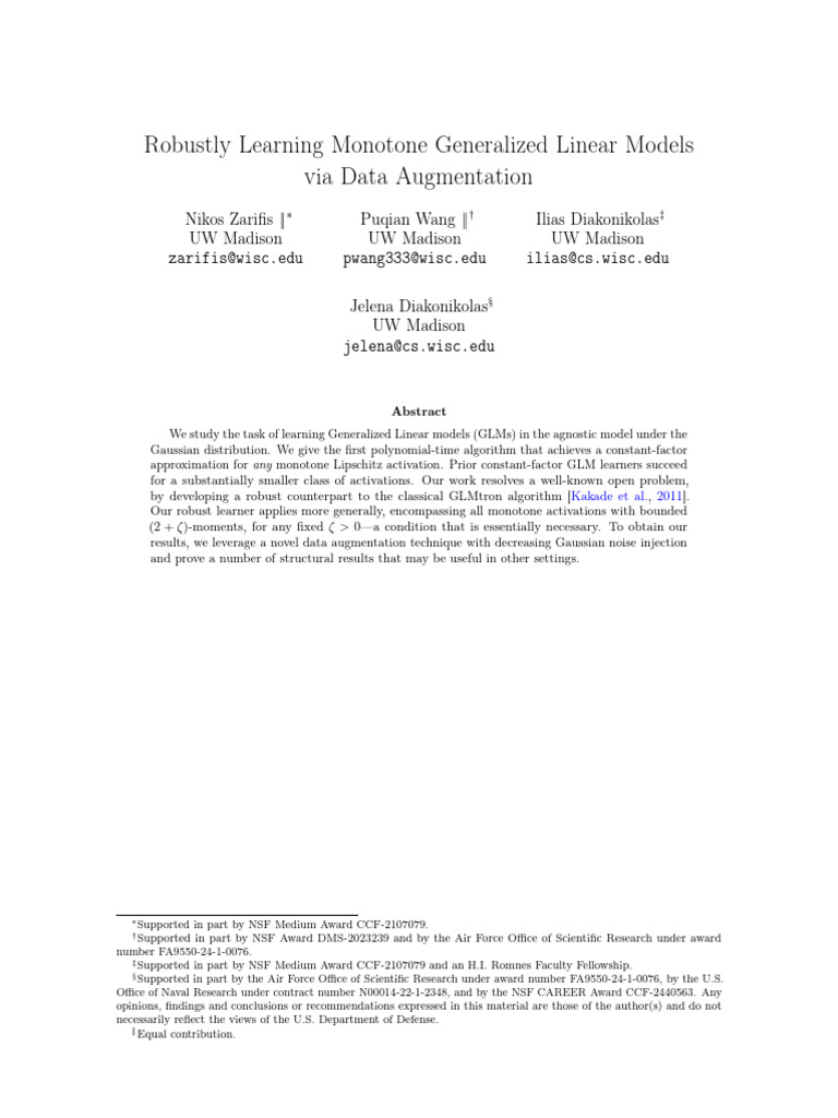 Robustly Learning Monotone Generalized Linear Models Via Data ...