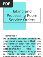 Room Service Order Taking Procedures | PDF | Menu | Service Industries