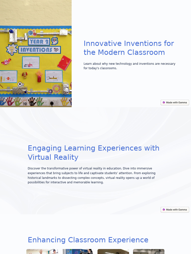 Innovative Inventions For The Modern Classroom | PDF | Classroom ...