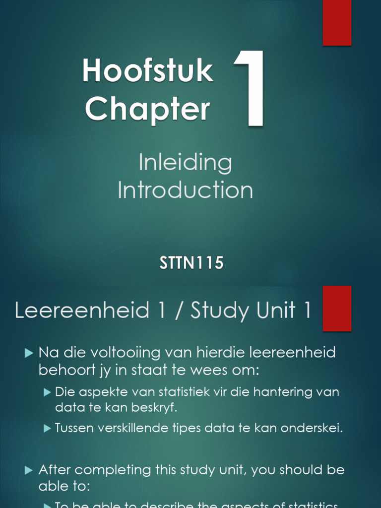 01_Hoofstuk_1_Chapter_1 | PDF | Statistics | Science
