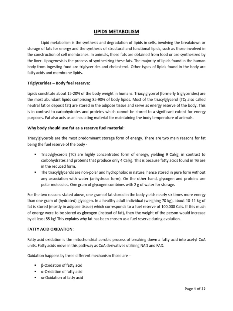 Module 2 Lipid Metabolism ABMRCP. 16857698073830 PDF | PDF | Lipid ...
