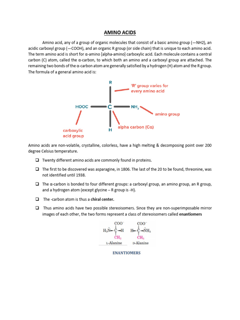Module 4 Amino Acid Introcduction ABMRCP. 16857698396291 PDF | PDF ...