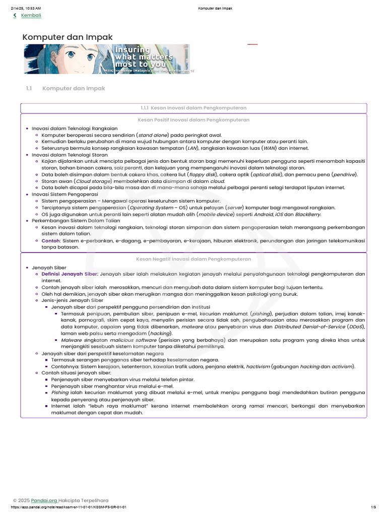 Komputer dan Impak | PDF