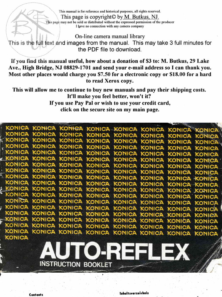 Konica Auto Reflex | PDF