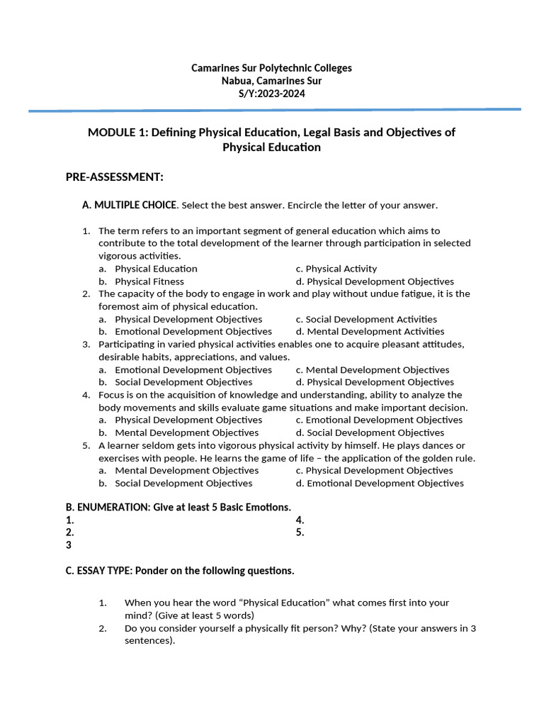 Inbound 4380367450880676095 | PDF | Physical Education | Learning