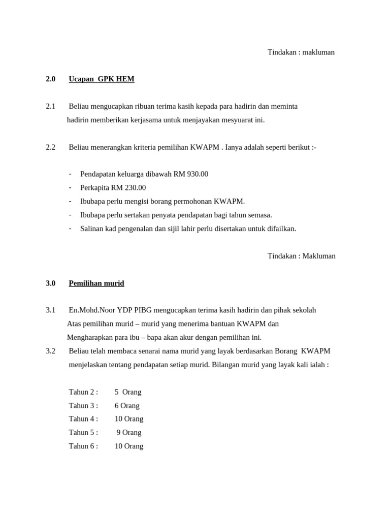 minit mesyuarat kwapm 2 2016 | PDF