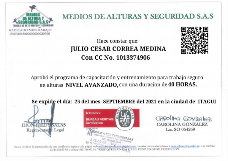 Curso de Altura de Julio Correa | PDF