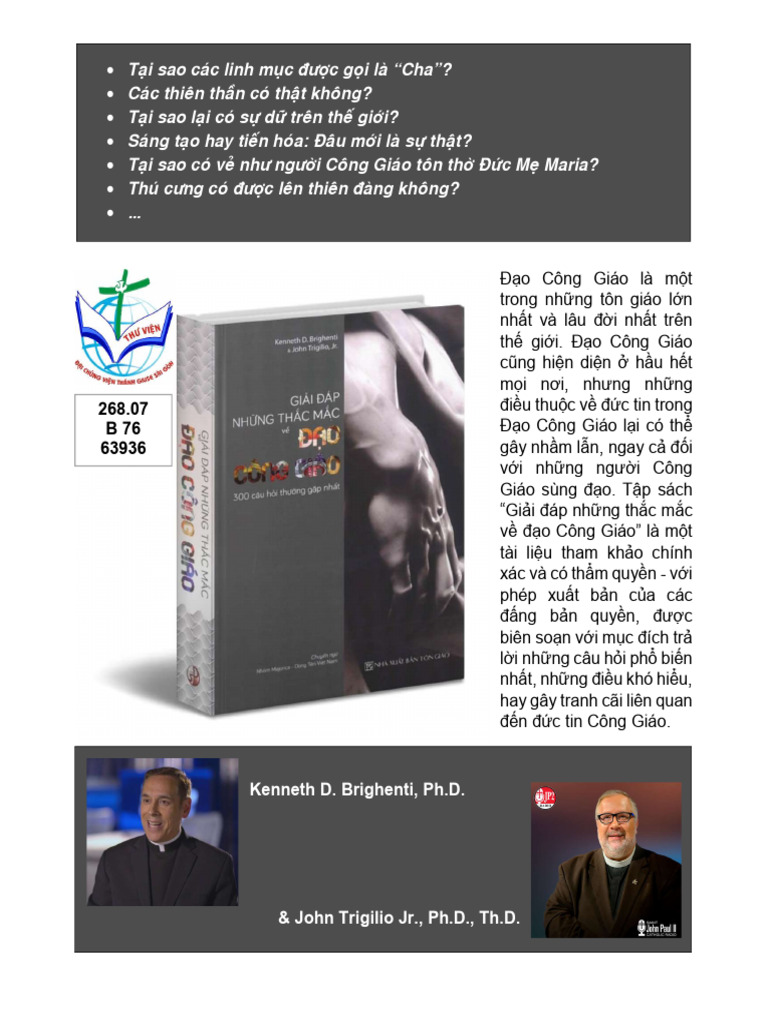 Giai Dap Nhung Thac Mac Ve Dao Cong Giao | PDF