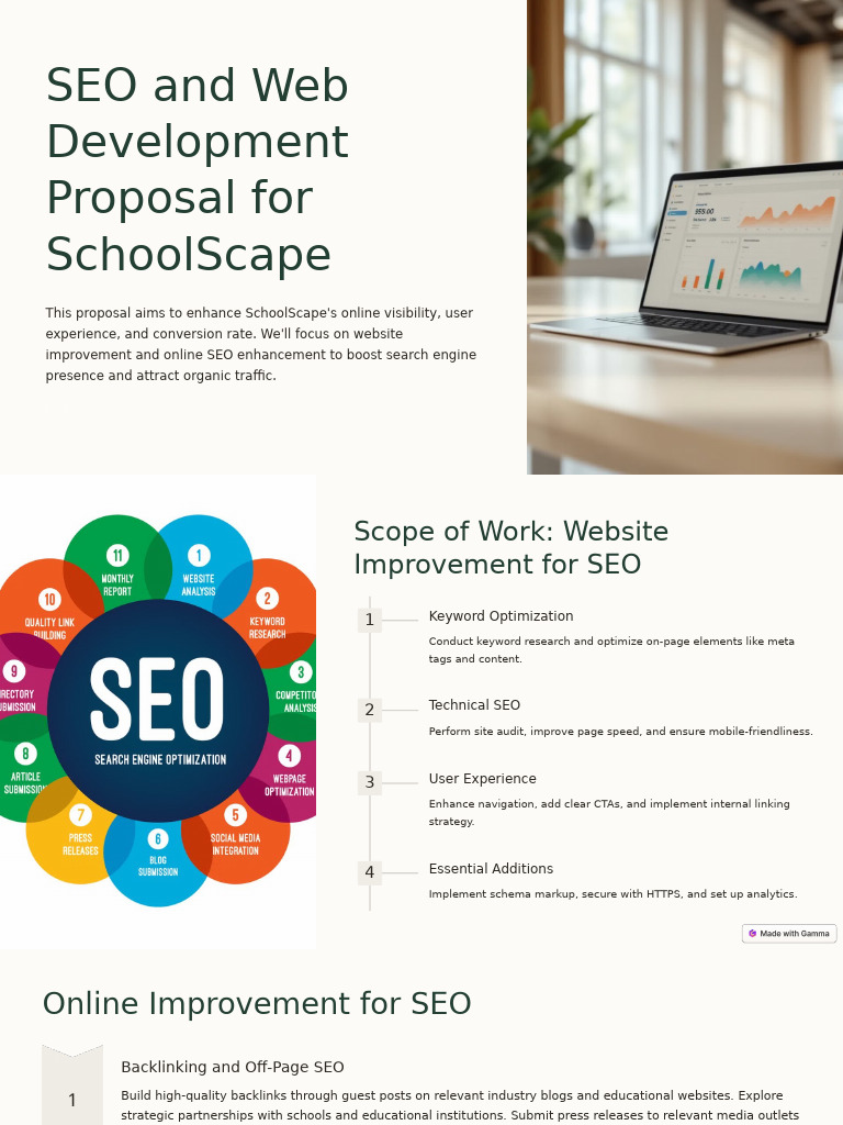 SEO and Web Development Proposal For SchoolScape | PDF | Search Engine ...