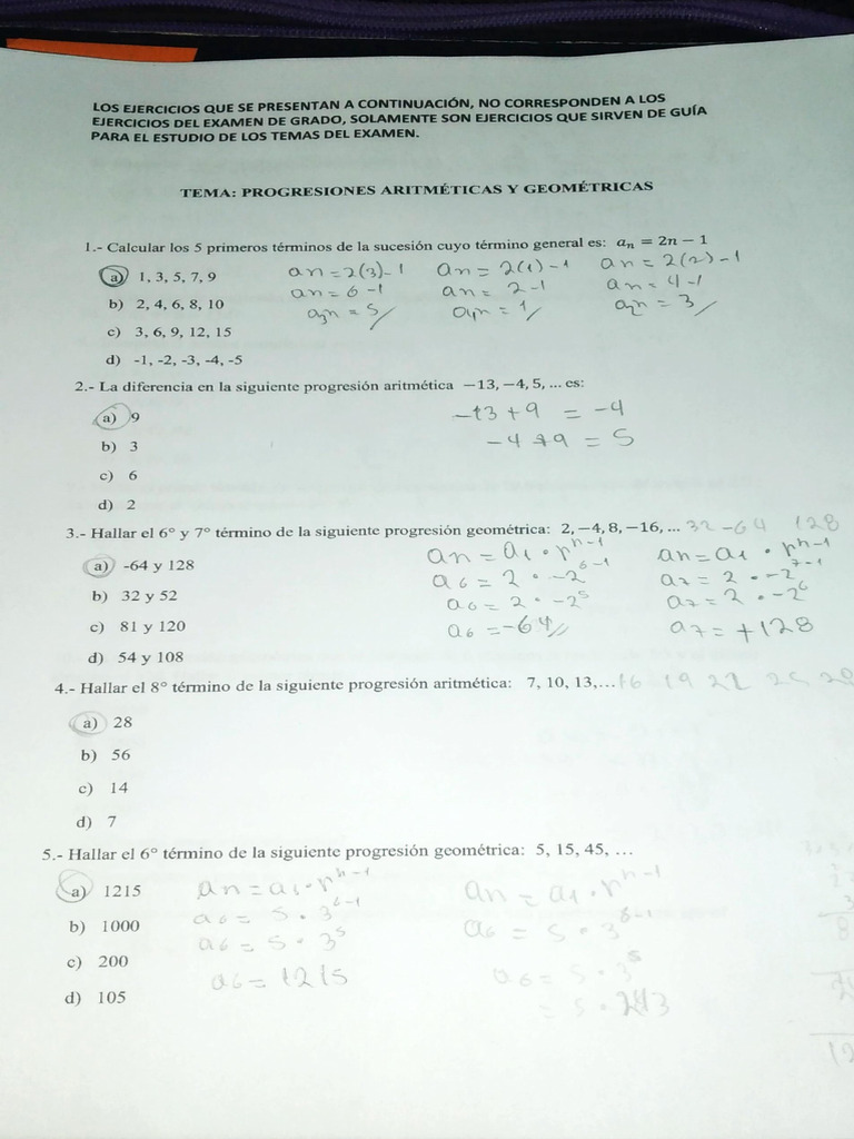 Cuestionario PRUEBA DE GRADO MATEMATICAS | PDF